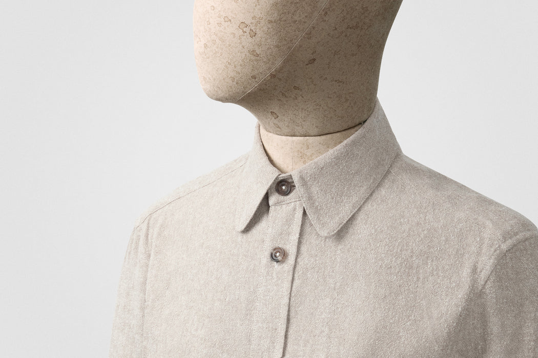 Silk linen shirt in barley – S.E.H Kelly